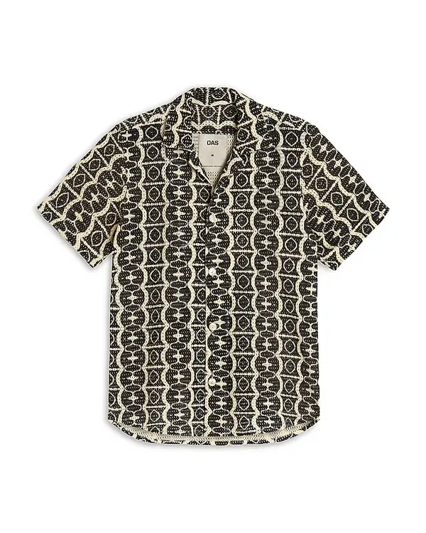 Oas Hypnotise Cuba Cotton Terry Relaxed Fit Button Down Shirt