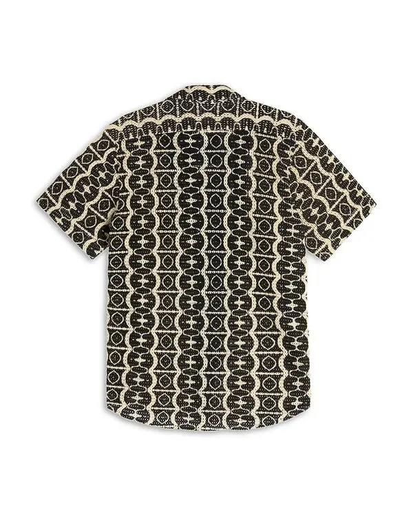 Oas Hypnotise Cuba Cotton Terry Relaxed Fit Button Down Shirt