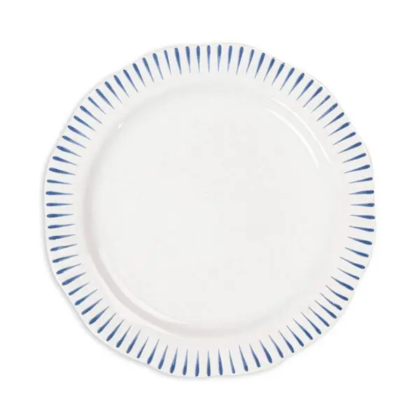 JULISKA Sitio Stripe Dessert/salad Plate - Delft Blue