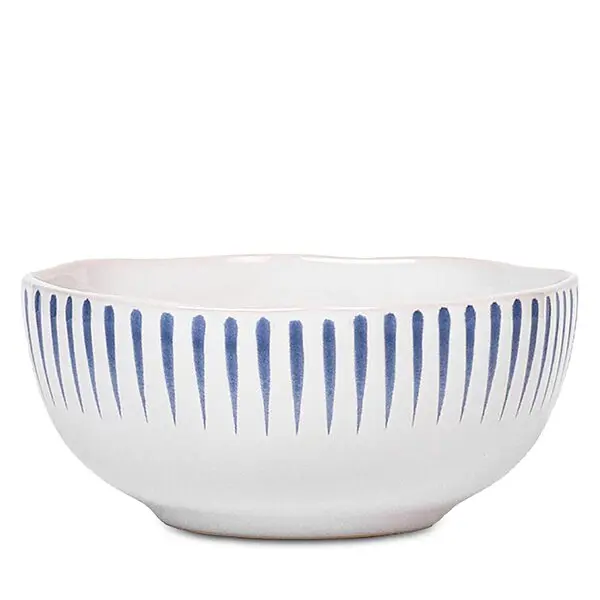 JULISKA Sitio Stripe Cereal/ice Cream Bowl - Delft Blue