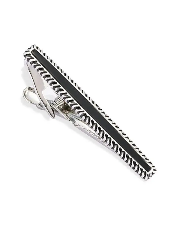 LINK UP Obsidian Framed Short Tie Bar - Black