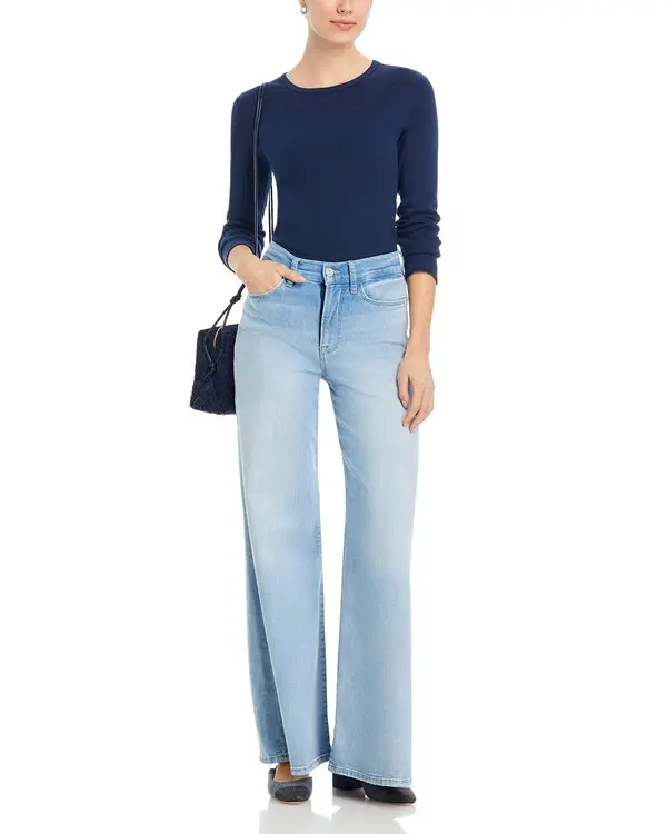 Three Dots Long Sleeve Top - Navy