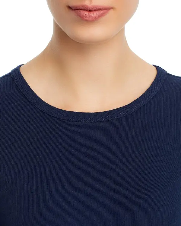 Three Dots Long Sleeve Top - Navy