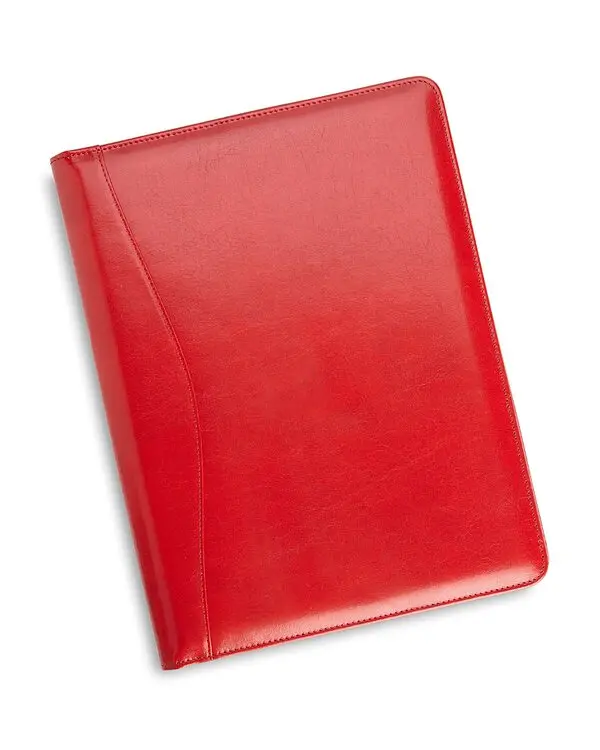 ROYCE NEW YORK Leather Writing Portfolio & Organizer - Red