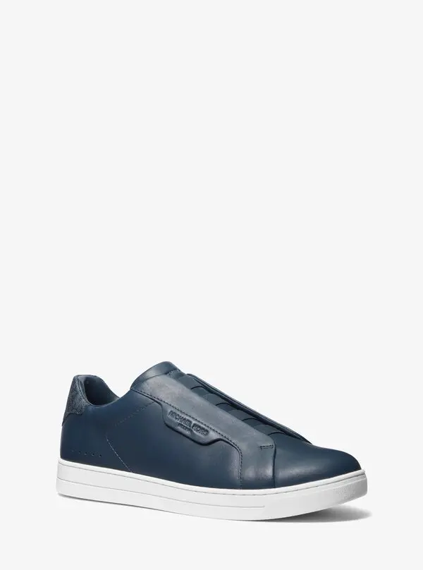 Michael Kors Keating Leather Slip-on Sneaker In Size By