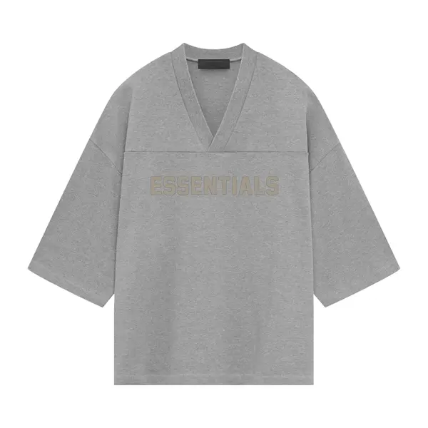 Fear Of God Football Tee 'dark Heather Oatmeal - Grey