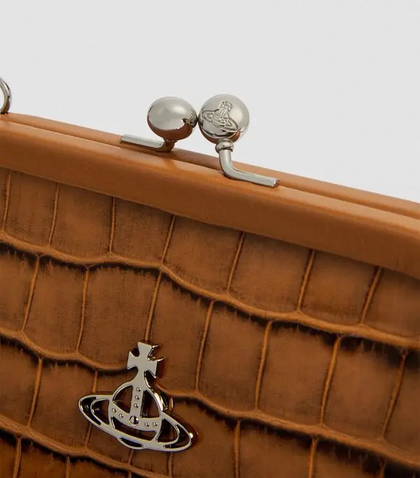 Vivienne Westwood Leather Vivienne'S Clutch Bag In Brown - 50% Off