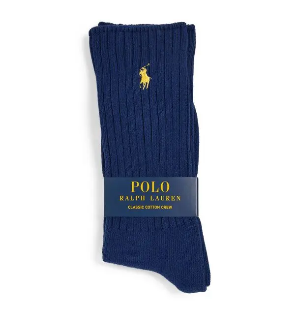 Polo Ralph Lauren Cotton-blend Classic Crew Socks - Yellow
