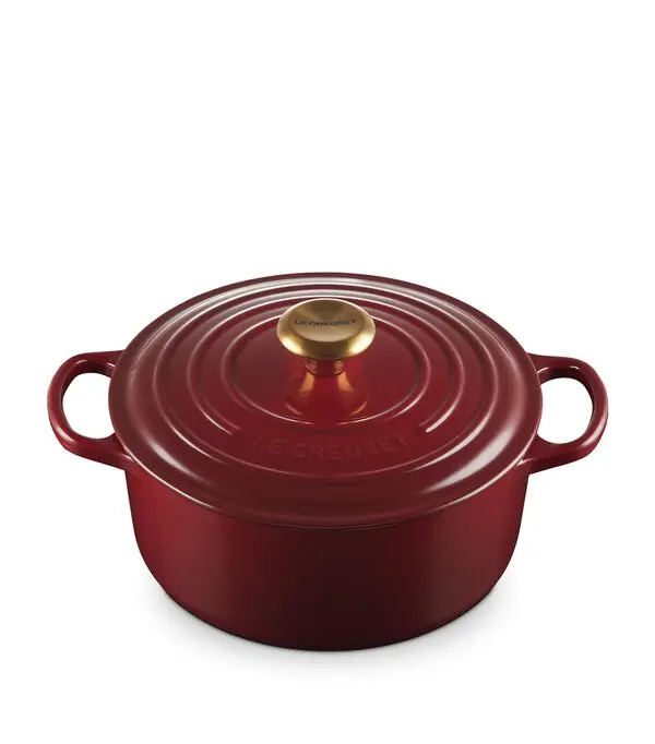 LE CREUSET Cast Iron Round Casserole Dish - Burgundy