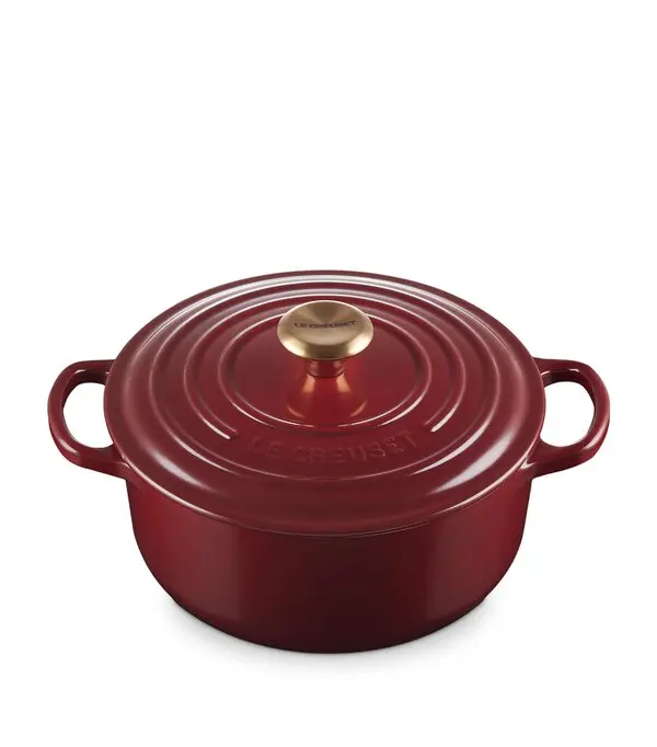 LE CREUSET Cast Iron Round Casserole Dish - Burgundy
