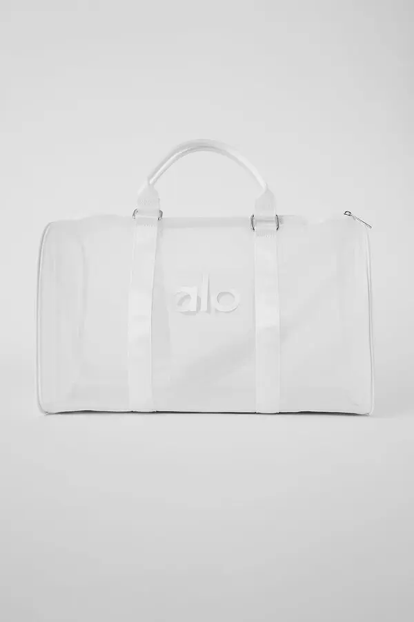 Alo Yoga Sheer Duffle Bag - White | Editorialist