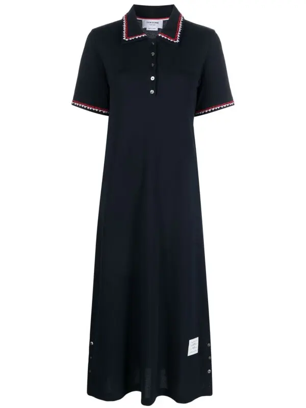 Thom Browne Rwb-trimmed Polo Dress