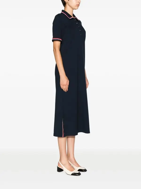 Thom Browne Rwb-trimmed Polo Dress