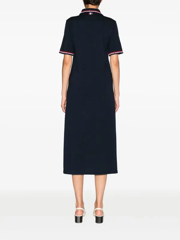 Thom Browne Rwb-trimmed Polo Dress