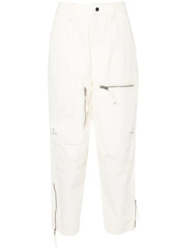 MARANT ETOILE Kelvin Cotton Trousers - Neutrals