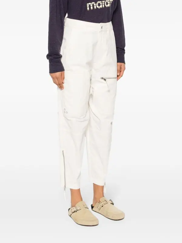 MARANT ETOILE Kelvin Cotton Trousers - Neutrals