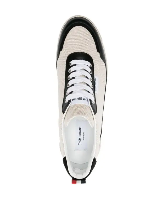 Thom Browne Alumni Panelled Lace-up Sneakers - Neutrals