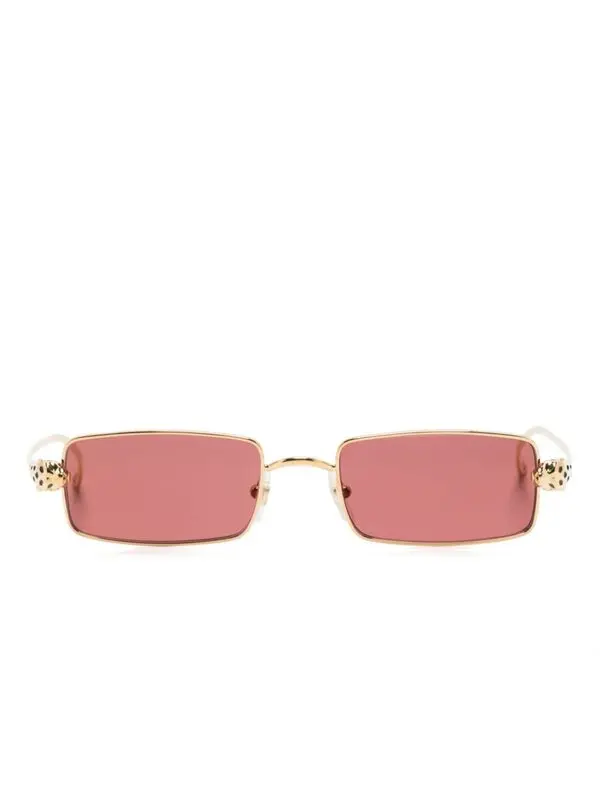 Cartier Rectangle-frame Sunglasses - Gold