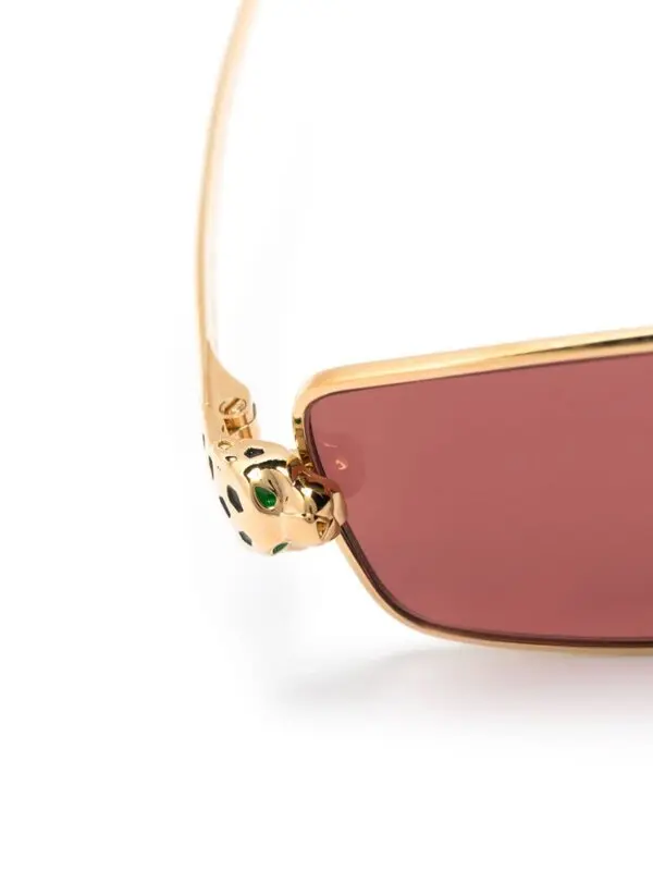 Cartier Rectangle-frame Sunglasses - Gold