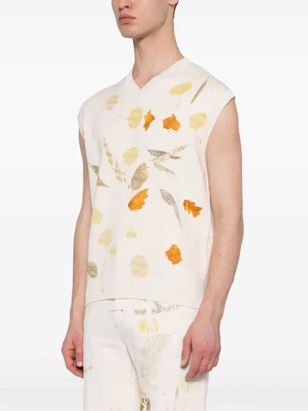 FENG CHEN WANG Graphic-print Knitted Vest