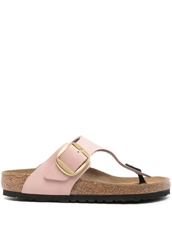 BIRKENSTOCK Gizeh Nubuck Leather Sandals - Pink