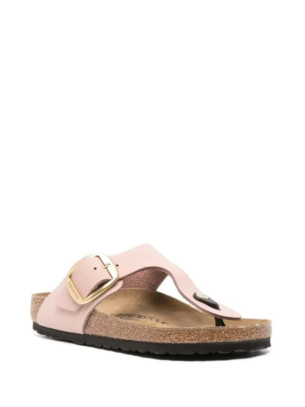 BIRKENSTOCK Gizeh Nubuck Leather Sandals - Pink