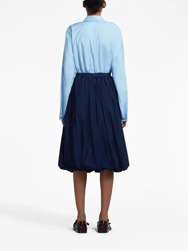 Marni Puffball-hem Midi Skirt - Blue