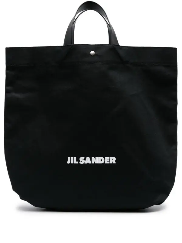JIL SANDER Book Canvas Tote Bag - Black