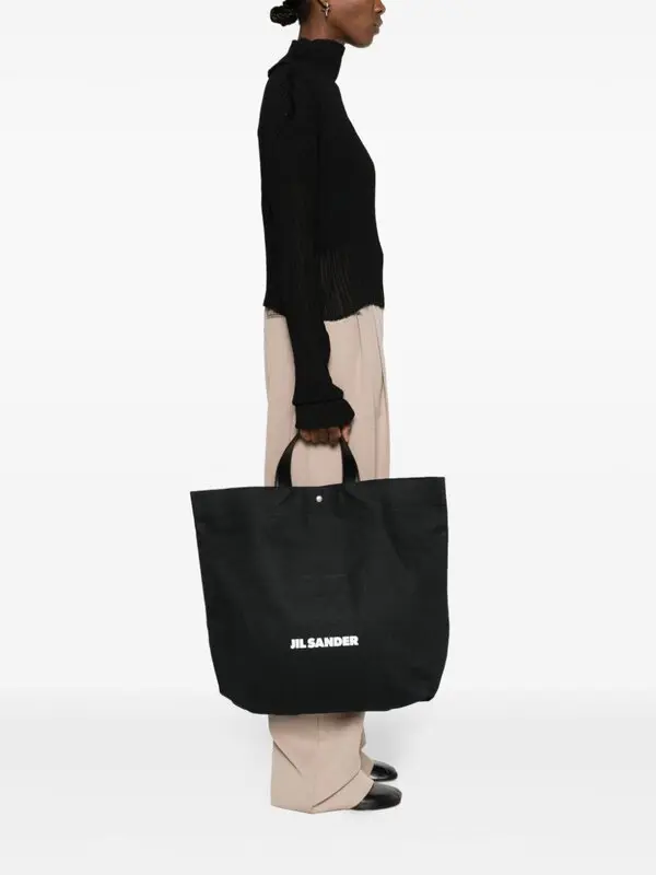 JIL SANDER Book Canvas Tote Bag - Black