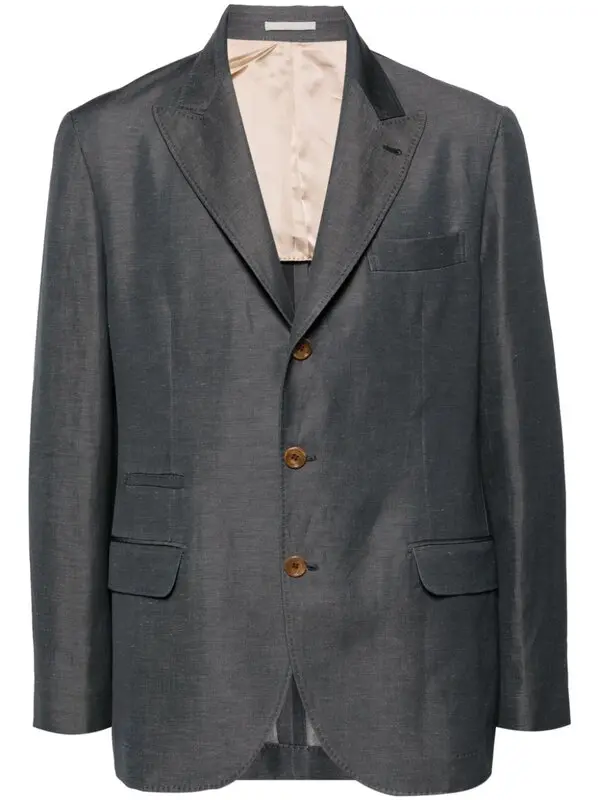 Brunello Cucinelli Single-breasted Wool-blend Blazer