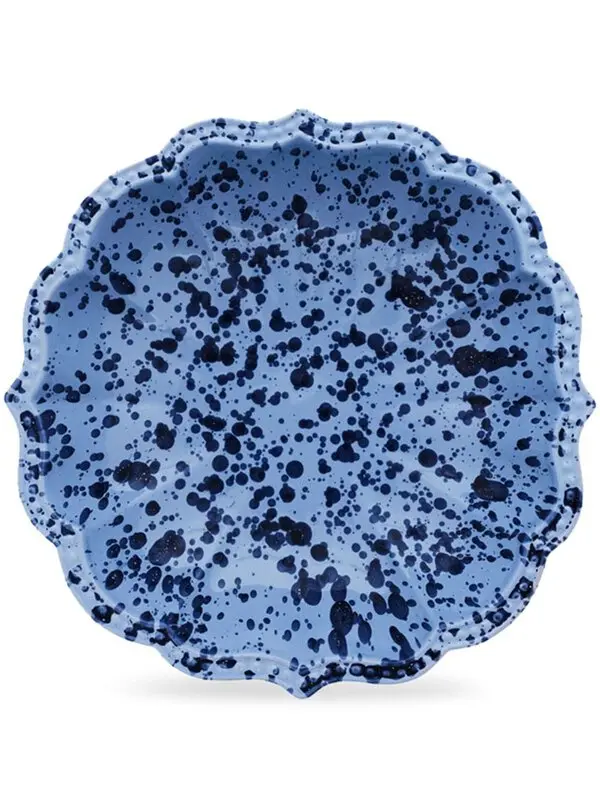 CABANA Speckled Ceramic Serving Bowl - Blue