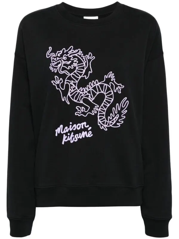 Maison Kitsuné Chinese Dragon Cotton Sweatshirt