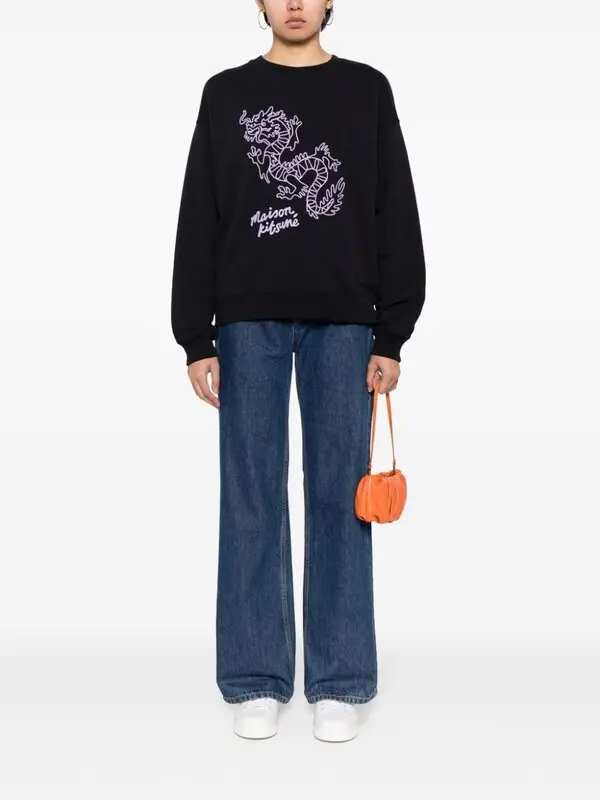 Maison Kitsuné Chinese Dragon Cotton Sweatshirt
