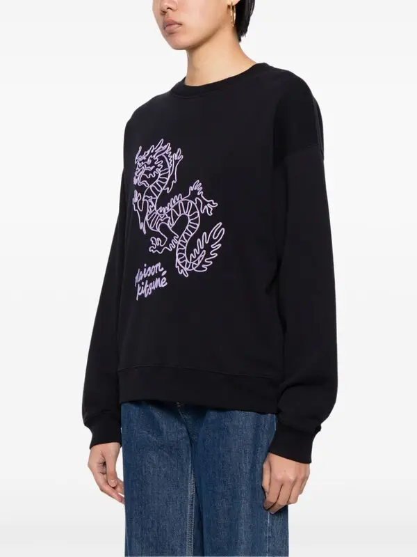 Maison Kitsuné Chinese Dragon Cotton Sweatshirt
