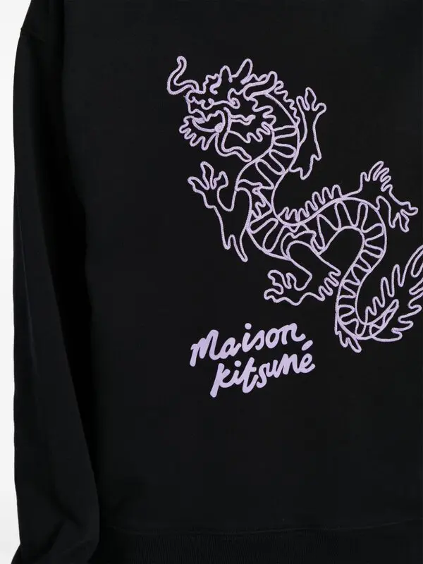 Maison Kitsuné Chinese Dragon Cotton Sweatshirt