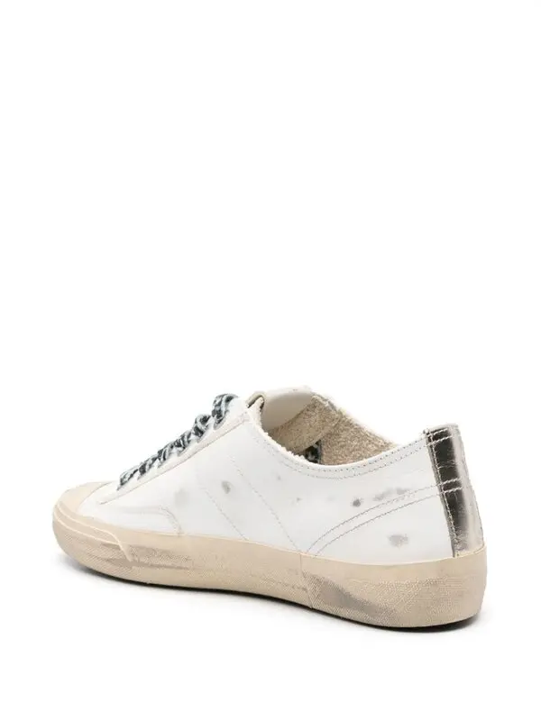 GOLDEN GOOSE V-star Distressed Sneakers - White