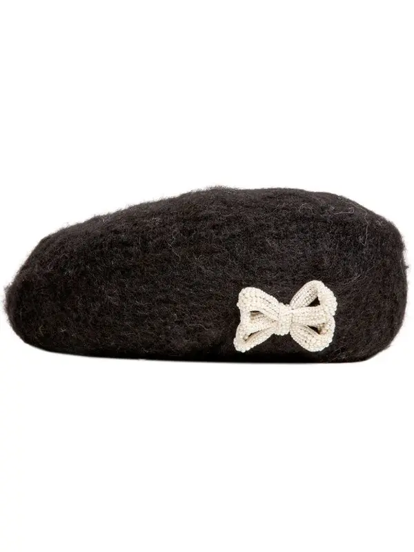 JENNIFER BEHR Bella Felted Beret - Black