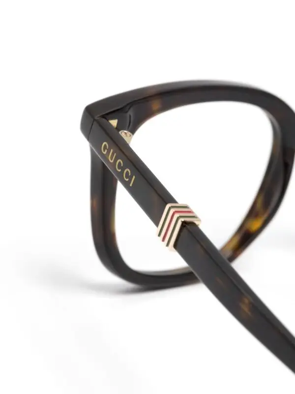Gucci Tortoiseshell Square Frame Glasses