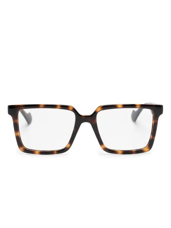 Gucci Tortoiseshell Square Frame Glasses - Brown