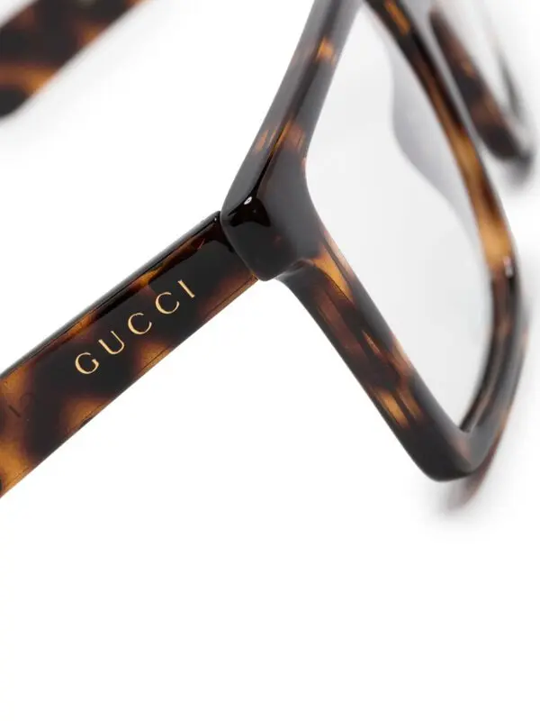 Gucci Tortoiseshell Square Frame Glasses