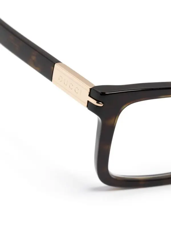 Gucci Tortoiseshell Square-frame Glasses