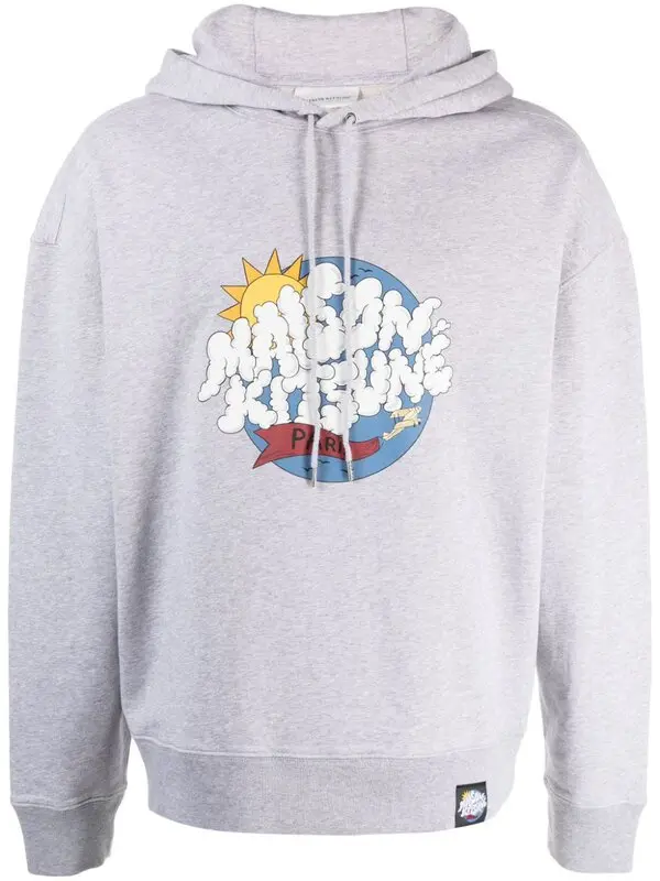 Maison Kitsuné Graphic-print Cotton Hoodie