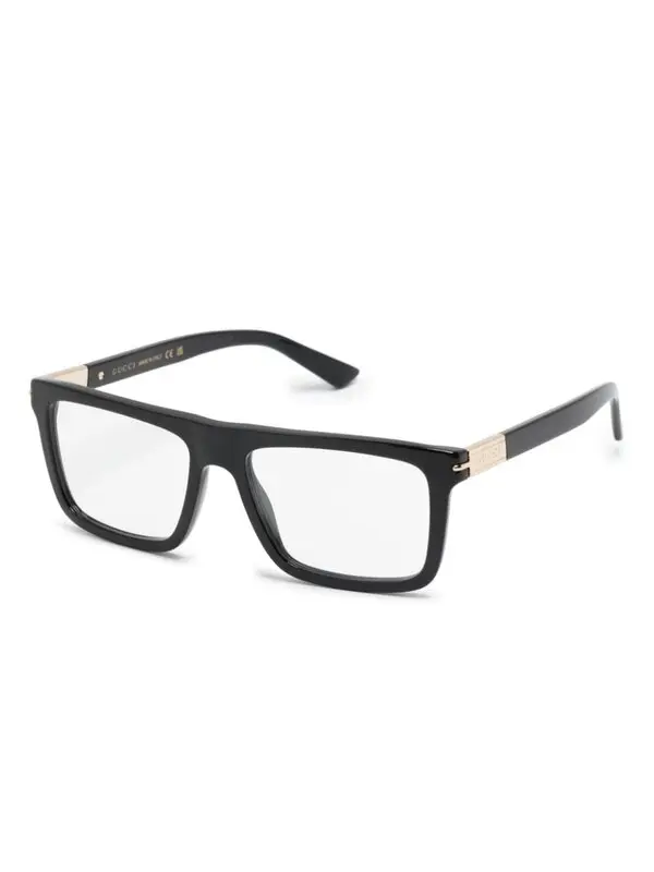 Gucci Logo-engraved Glasses - Black