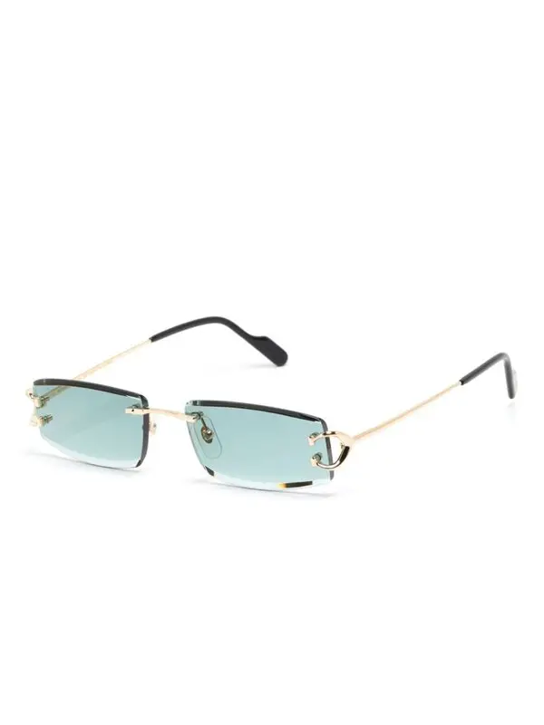 Cartier Rectangle-frame Sunglasses - Gold