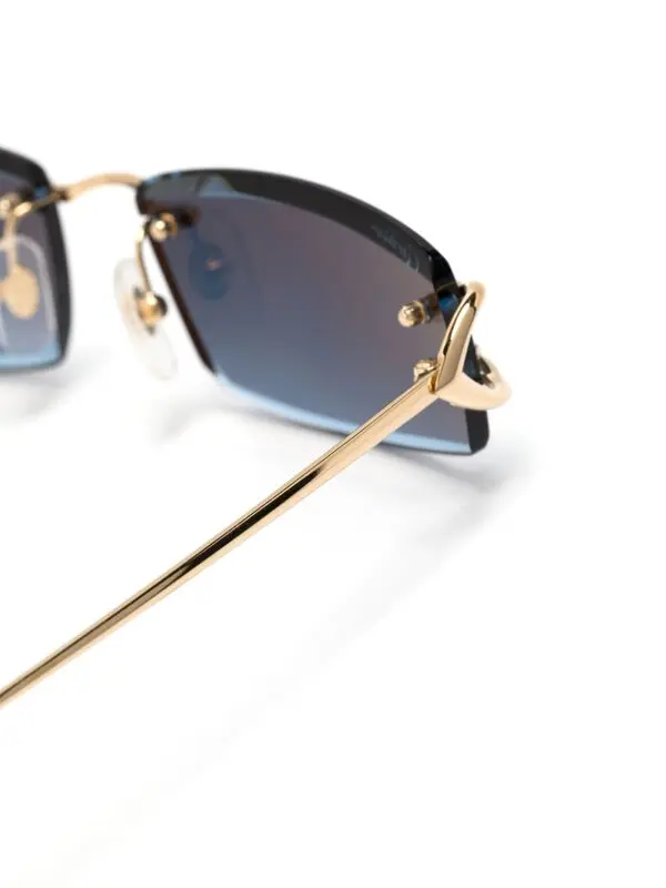 Cartier Rectangle-frame Sunglasses - Gold