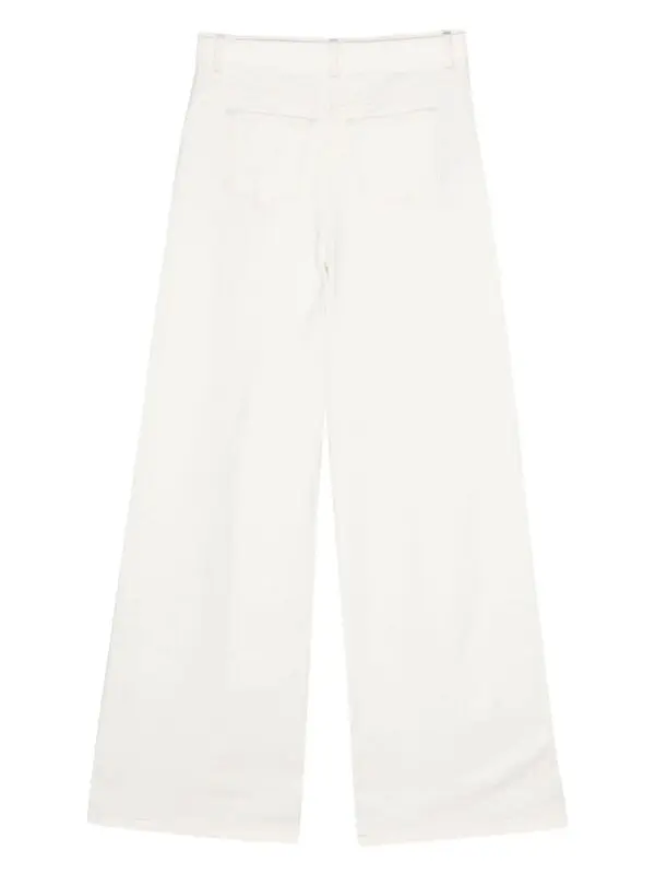 TWINSET Mid-rise Wide-leg Jeans - White