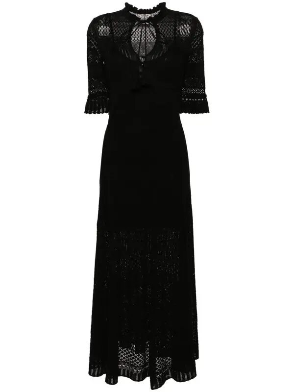 Zadig&Voltaire Memphis Pointelle-knit Maxi Dress - Black