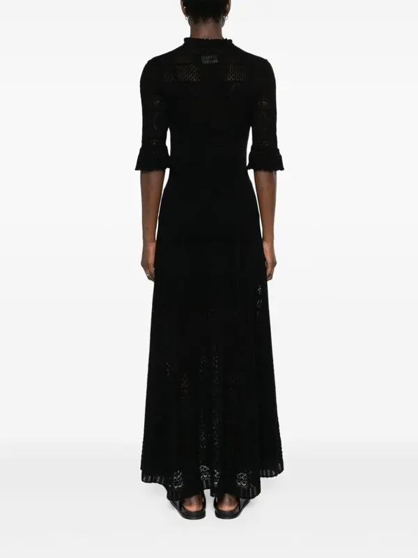 Zadig&Voltaire Memphis Pointelle-knit Maxi Dress - Black