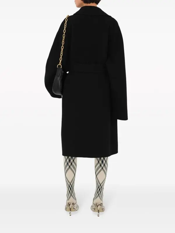 Burberry Cashmere Wrap Coat - Black