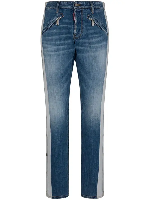 Dsquared2 Side-stripe Straight-leg Jeans